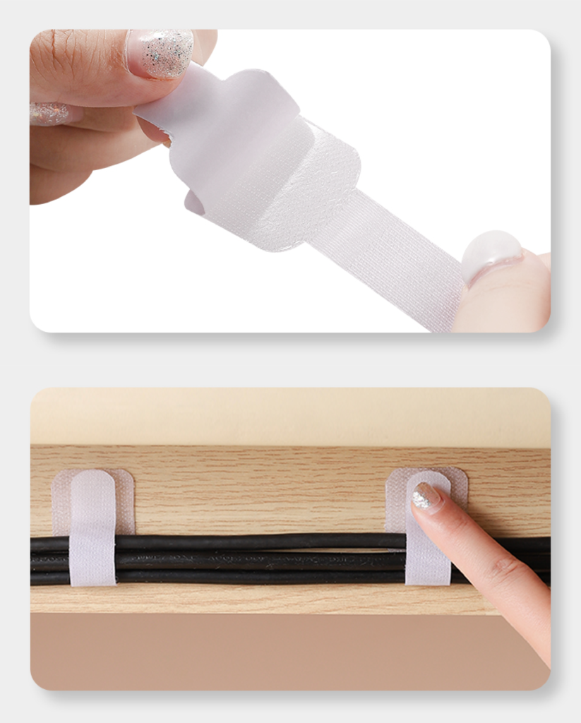 კაბელების კედლის სამაგრი ლენტი - 10 ცალი - Setups.ge